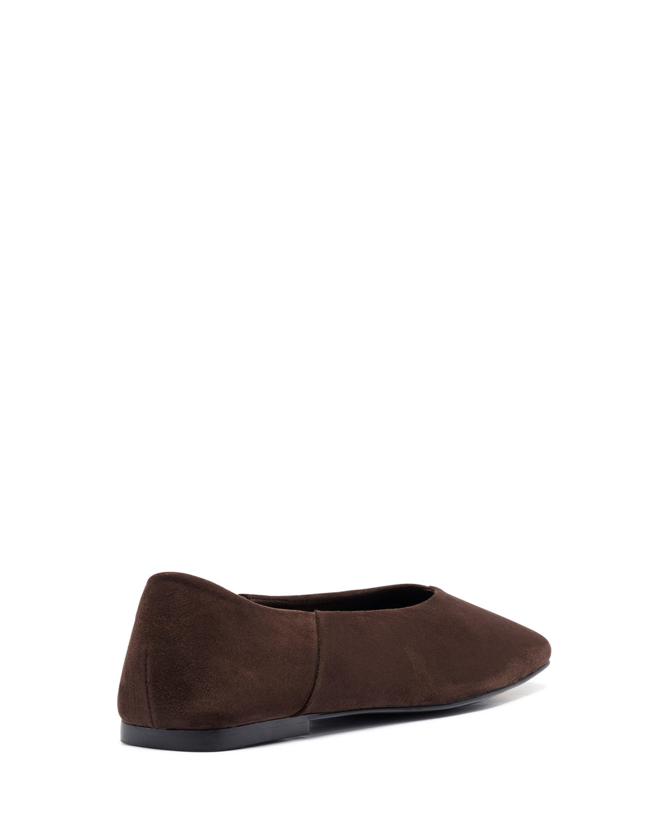 Gaia Ballet Flat Chocolate Suede – Therapy Shoes