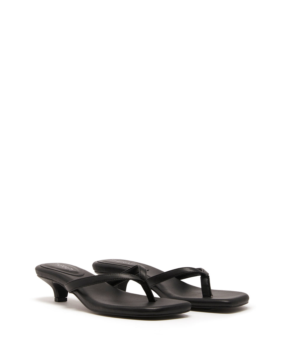 Heatwave Thong Heel Black – Therapy Shoes