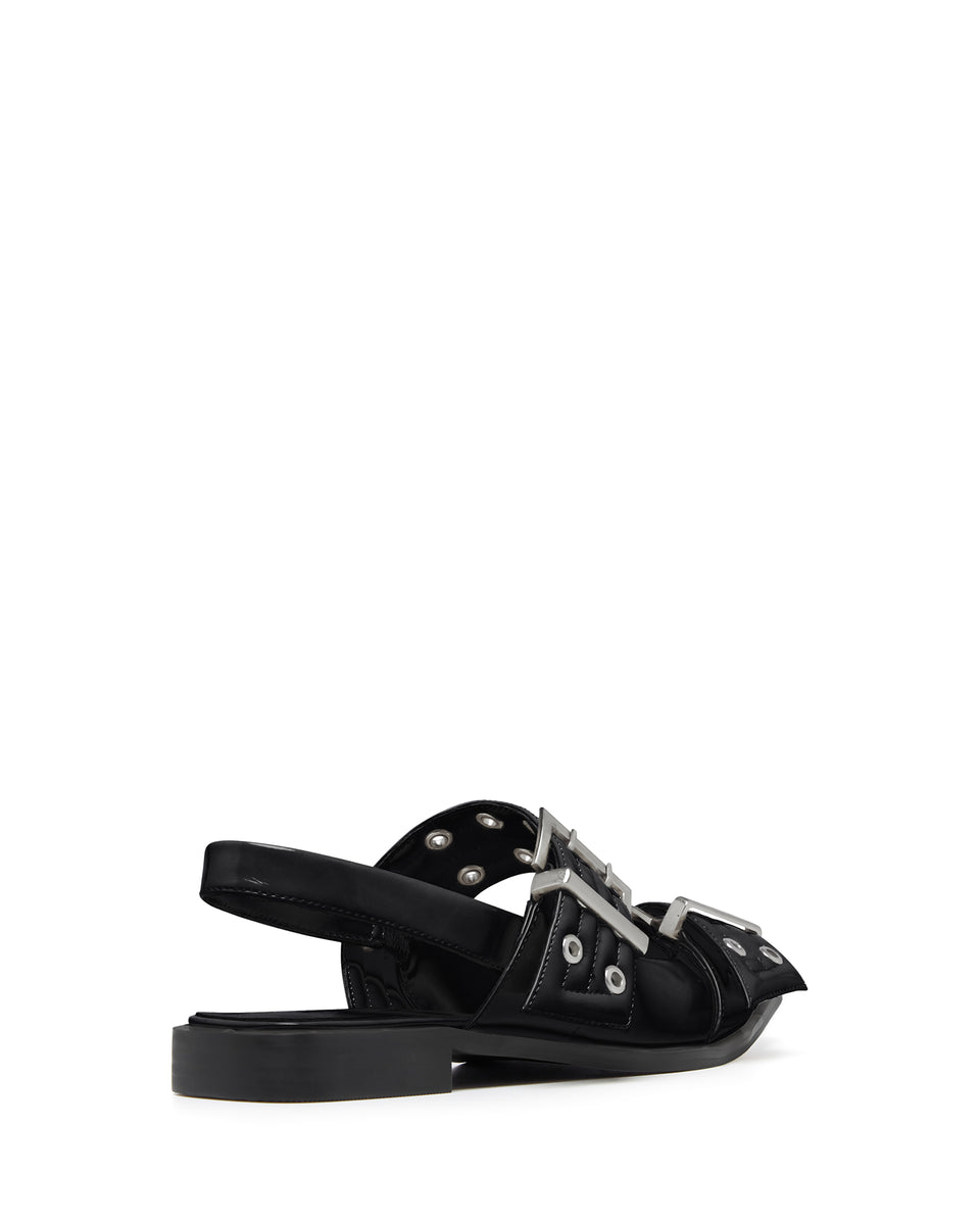 Therapy Shoes Matilda Black Patent | Women's Flats | Slingback | Point ...