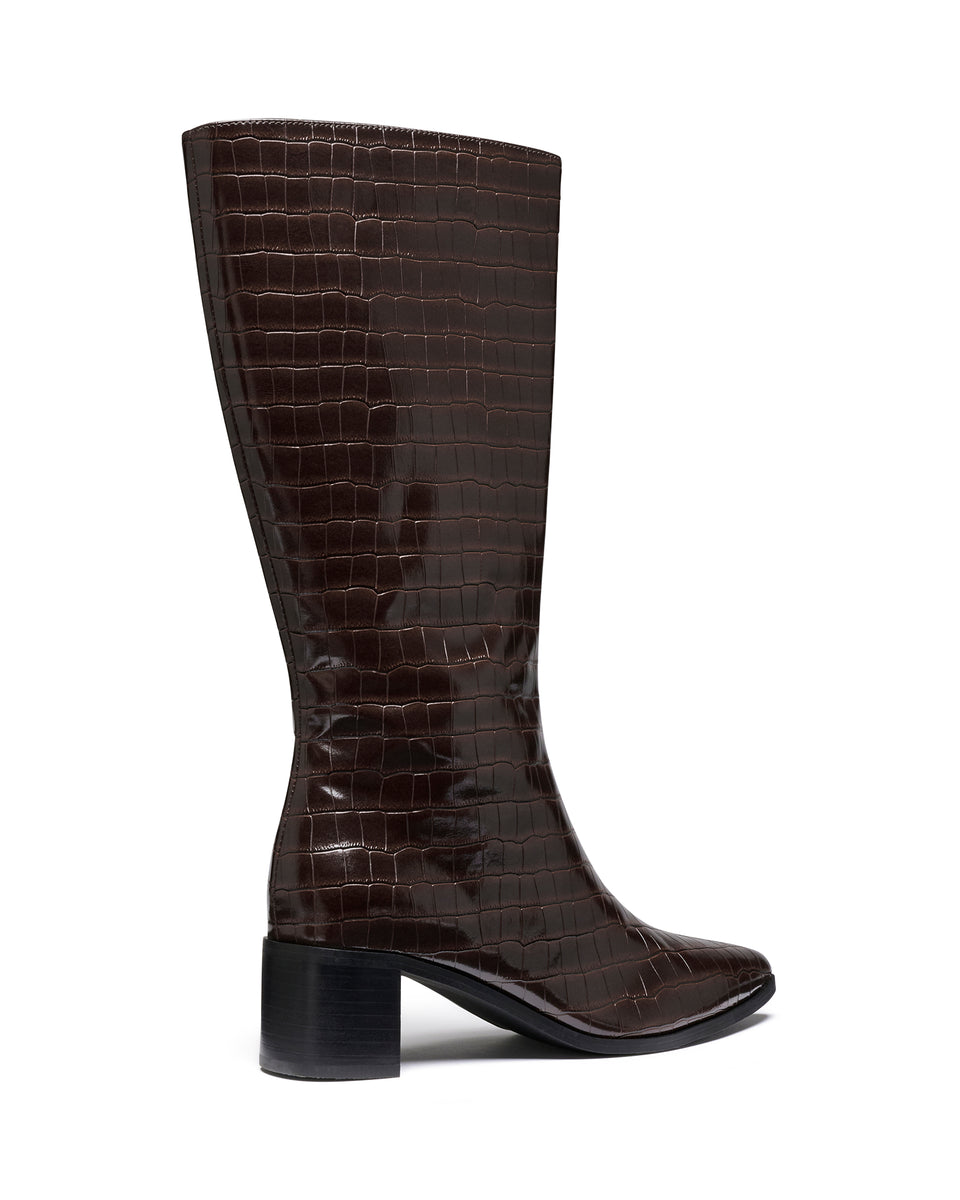 Penny Tall Boot Chocolate Croc – Therapy Shoes