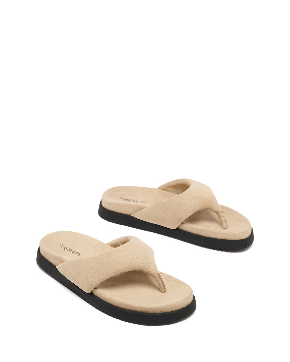 Radar Thong Sandal Cashew Suede – Therapy Shoes