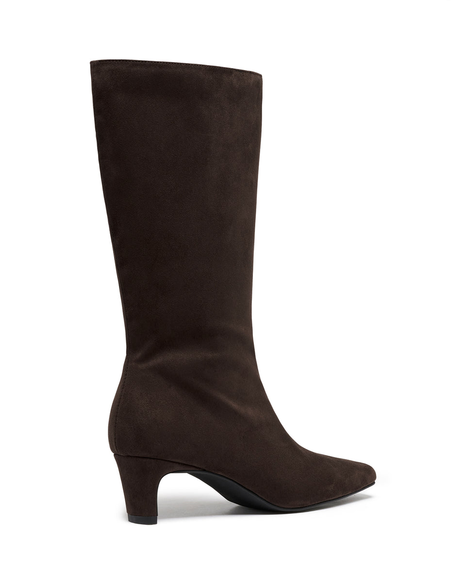 Rhome Tall Boot Chocolate Suede – Therapy Shoes