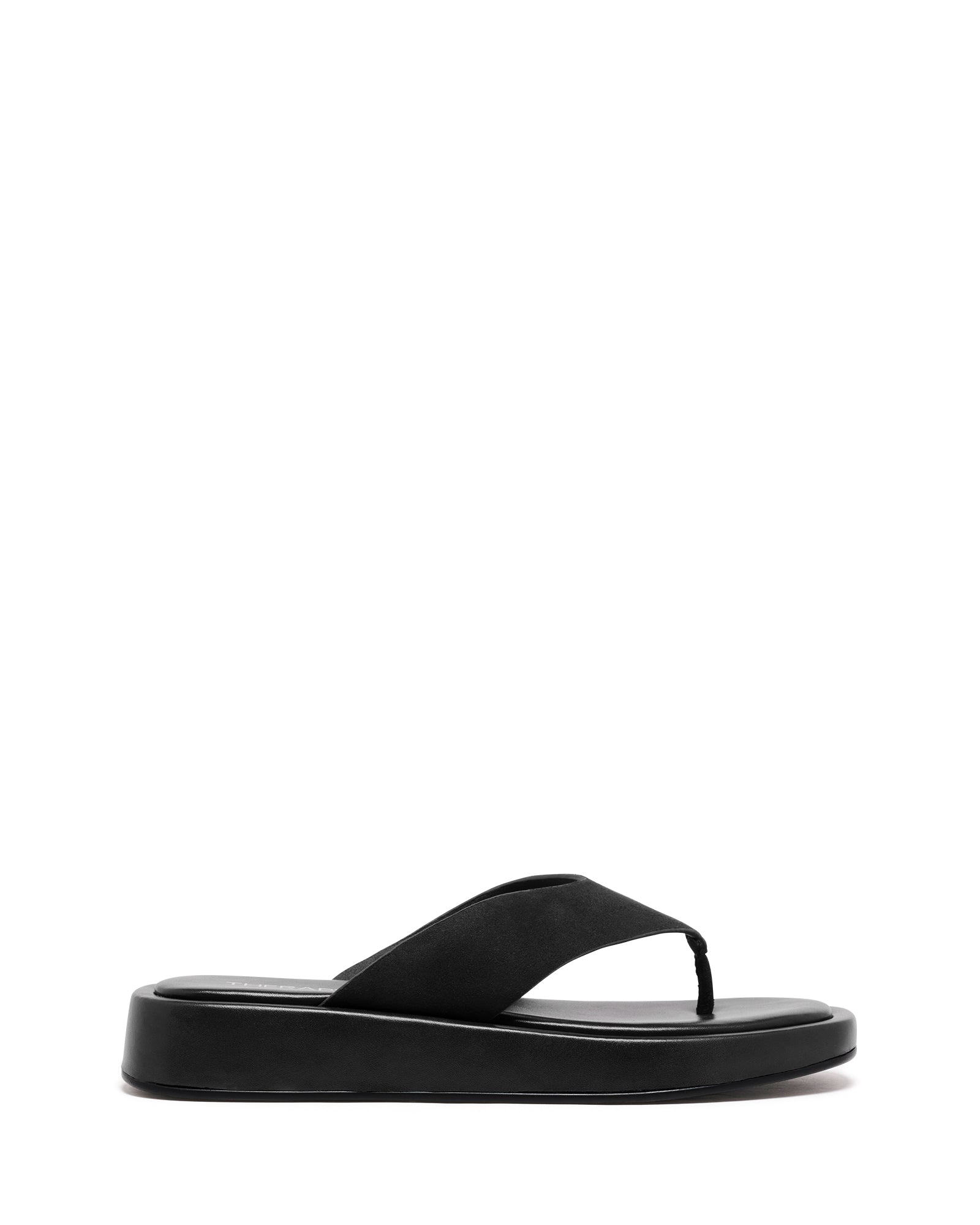 Veda Thong Sandal Black Suede – Therapy Shoes
